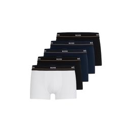 BOSS Trunk &raquo;Trunk 5P Essential&laquo; Packung, 5er Pack, 5 Stk. mit modischem, teilweise kontrastfarbenen Logo-Elastikbund Open Blue 460 M (50) - 5 Stk....