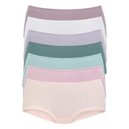 Panty Vivance, Damen, Gr. 32/34, bunt (rosa, puder, gr&uuml;n, flieder, wei&szlig;), Single Jersey, Obermaterial: 95% Baumwolle, 5% Elasthan, unifarben, bequem, Unterhosen Panty, in frischen und gedeckten Farben