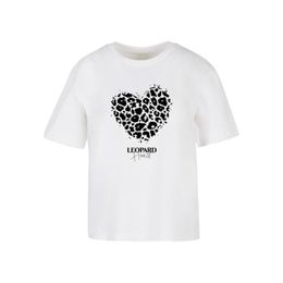 Merchcode T-Shirt &raquo;Ladies Leopard Heart Everyday Tee&laquo; 1 Stk. white XXL XXL Oversize fit mit langer Passform f&uuml;r entspannten Sitz und l&auml;ssige...