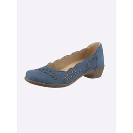 Pumps Casual Looks, Damen, Gr. 42, jeansblau, Nubukleder, Schuhe Pumps