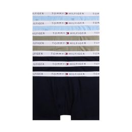 Tommy Hilfiger Underwear Trunk &raquo;7PK TRUNK PRINT&laquo; Packung, 7er, 7 Stk. mit Logo-Stretchbund Des Sky/Utility Sage/Ves Blue Flag 140/146 - 7 Stk. 7...