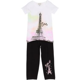 bonprix Kinder bonprix T-Shirt Set, 2, 2 Stk. Shirt + 3/4 Leggings aus reiner Baumwolle (2-tlg) wei&szlig; 176/182