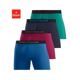 Bruno Banani Herren Boxer &raquo;Boxershorts f&uuml;r Herren&laquo; Packung, 4 Stk. mit l&auml;ngerem Bein und auff&auml;lligen Logobund bunt S, 4 Stk.