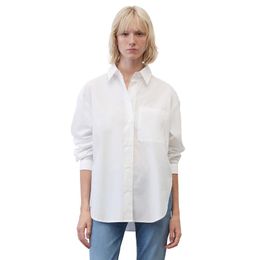 Marc O'Polo MARC O'POLO Langarmbluse &raquo;Blouse, long sleeve, kent collar, patched pocket, solid&laquo; white 40 40 Bluse von Marc O`Polo