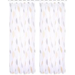 Home Wohnideen Vorhang &raquo;PAOLO&laquo; Schlaufen 2 Stk. tlg. 2er Pack Schlaufenschal PAOLO bedruckt gelb Obermaterial: 100% Polyester 145 cm