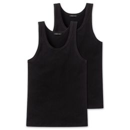 Schiesser Unterhemd &raquo;Authentic&laquo; 2er-Pack, mit Nadelzug-Muster 000-schwarz 7 (XL) 7 (XL) Herren-Tops von Schiessser