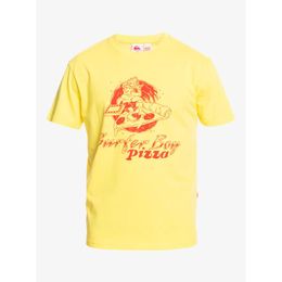 Quiksilver T-Shirt &raquo;x Stranger Things Surfer Boy&laquo; Lemon Zest XXL XXL Stoff: Jersey aus Baumwolle