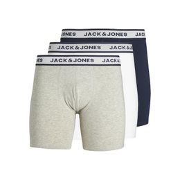 Jack & Jones JACK & JONES Boxershorts &raquo;JACSOLID BOXER BRIEFS 3 PACK NOOS&laquo; Packung, 3 Stk. Light Grey Melange XXL - 3 Stk. 3 Stk. XXL Unterhosen im 3-er-Pack