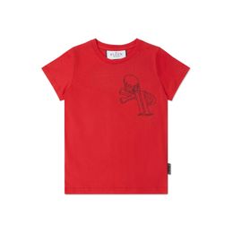 T-Shirt Philipp Plein "T-Shirt Rundhalsausschnitt Ss", Jungen, Gr. 12, 13, rot, Obermaterial: 100% Baumwolle, Shirts T-Shirt