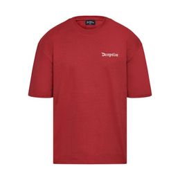 DROPSIZE T-Shirt &raquo;Herren Heavy Oversize Embo T-Shirt&laquo; 1 Stk. red L L Vielseitige T-Shirts f&uuml;r jeden Anlass