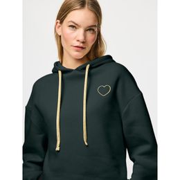 Pieces Damen Pieces Kapuzensweatshirt &raquo;PCCHILLI LS HEART HOODIE NOOS BC&laquo; gold L