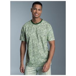TRIGEMA Schlafanzug &raquo;T-Shirt mit Allover Kiwi-Print&laquo; 1 tlg. green tea L L DELUXE-Single-Jersey