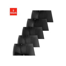 H.I.S. H.I.S Herren Hipster Packung, 5 Stk. knapp sitzende Boxershorts aus Baumwollstretch schwarz 3 (XS), 5 Stk.