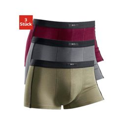 H.I.S. H.I.S Boxer &raquo;Boxershorts f&uuml;r Herren&laquo; Packung, 3 Stk. mit schmalen Piping an den Seiten grau-olivgr&uuml;n-bordeaux 5 - 3 Stk. 3 Stk. 5 Boxer aus...