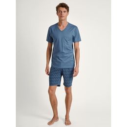 Calida Shorty &raquo;Relax Imprint 2&laquo; 2 tlg. mit aufgesetzter Brusttasche coronet blue L (52/54) L (52/54) Kurz-Pyjama von Calida
