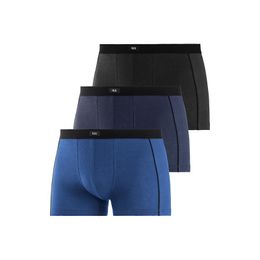 H.I.S. H.I.S Boxer &raquo;Boxershorts f&uuml;r Herren&laquo; Packung, 3 Stk. mit schmalen Piping an den Seiten blau / navy / schwarz 6L - 3 Stk. 3 Stk. 6L Boxer aus...