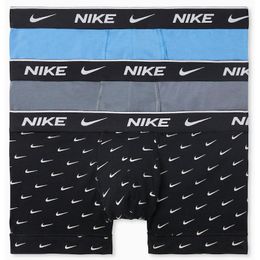 NIKE UNDERWEAR Trunk »TRUNK 3PK« Packung, 3er, 3 Stk. mit Logo-Elastikbund SWOOSH PRINT/GREY/U XL/52 - 3 Stk. 3 Stk. XL/52 NIKE Trunk im 3er Pack