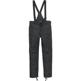 Brandit Bequeme Jeans »Herren Thermal Dungarees« 1 Stk. tlg. black XXL - US-Größen US-Größen XXL Bequeme Sweathosen für Freizeit und Sport