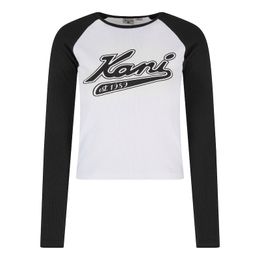 Karl Kani T-Shirt &raquo;Damen KW241-043-3 KK Varsity Crop Block Rib Ls&laquo; 1 Stk. tlg. white/black XS XS BASICS: Bieten die perfekte Grundlage f&uuml;r jedes...