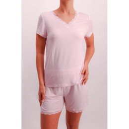 JOOP! Shorty &raquo;Set&laquo; 2 tlg. mit Spitzendetails, V-Ausschnitt, kurz&auml;rmelig lila 40 40 Damen Set von JOOP!