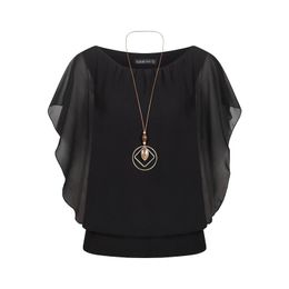 CLOUD 5IVE Klassische Bluse &raquo;&laquo; black XXL XXL Elegante Blusen f&uuml;r Business und Freizeit