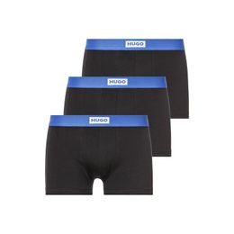 HUGO UNDERWEAR Trunk Packung, 3 Stk. mit kontrastfarbigem Bund schwarz/blau S (48) - 3 Stk. 3 Stk. S (48) 3er Pack Trunk von HUGO Blue
