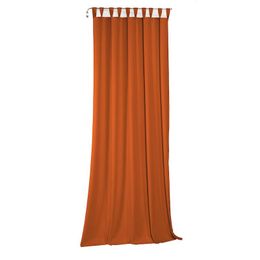 WIRTH Vorhang &raquo;Newbury&laquo; Schlaufen 1 Stk. tlg. orange Jacquard, Baumwolle, Polyester