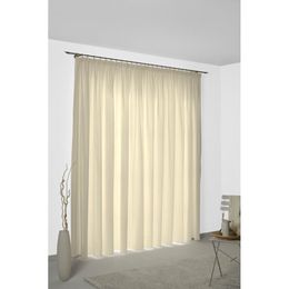 WIRTH Vorhang &raquo;Jasmin&laquo; Kr&auml;uselband 1 Stk. tlg. beige Polyacryl, Polyester