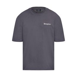 DROPSIZE T-Shirt &raquo;Herren Heavy Oversize Embo T-Shirt&laquo; 1 Stk. grey L L Vielseitige T-Shirts f&uuml;r jeden Anlass