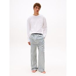 Tommy Hilfiger Underwear Pyjama »LS WOVEN Pyjama SET PRINT« 2 tlg. mit Rundhals, Hose kariert, mit elastischem Bund White / Mini Tartan M (50) M...