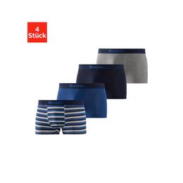 Bench. Boxer &raquo;Boxershorts f&uuml;r Herren&laquo; Packung, 4 Stk. Unterhosen aus Baumwoll-Mix blau-gestreift, blau, grau-meliert, navy S - 4 Stk. 4 Stk. S...