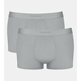 Sloggi Herren Sloggi Hipster &raquo;men EVER Ease&laquo; 2er Pack, 2 temperaturausgleichend, schnelltrocknend, atmungsaktiv, ohne Eingriff grau L, 2