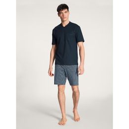 Calida Shorty &raquo;Relax Imprint&laquo; 2 tlg. mit aufgesetzer Brusttasche dark sapphire L (52/54) L (52/54) Kurz-Schlafanzug f&uuml;r Herren von Calida
