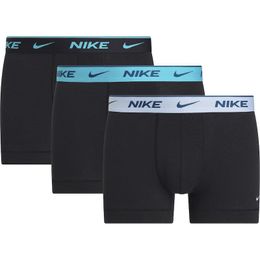 NIKE UNDERWEAR Trunk »TRUNK 3PK« Packung, 3er, 3 Stk. mit farbigem NIKE Logo-Elastikbund BLK LIGHT AMRY BLUE /DTY CTS/BLK WB L - 3 Stk. 3 Stk. L...