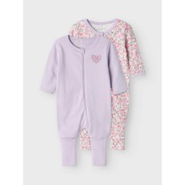 name it Schlafanzug &raquo;NBFNIGHTSUIT 2P ZIP FF PETIT FLOWER NOOS&laquo; Set, 2 tlg. Pastel Lilac 98 98 Schlafanzug von name it f&uuml;r M&auml;dchen