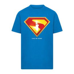 ABSOLUTE CULT T-Shirt &raquo;Superman Logo Take Me Home Heavy Oversize Tee&laquo; 1 Stk. tlg. cobaltblue L L Oversize‐Passform mit l&auml;ngerem Schnitt f&uuml;r...