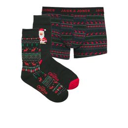 Jack & Jones JACK & JONES Trunk »JACXMAS REINDEER GIFTBOX« Packung, 3 Stk. Black Pack:Black - Black L - 3 Stk. 3 Stk. L Elastische Boxershorts und Socken im Set...