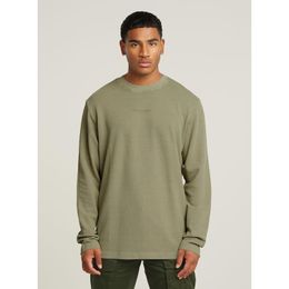 G-Star Raw G-STAR T-Shirt &raquo;Overdyed Tweeter&laquo; ensis green gd L L Gerippter Ausschnitt