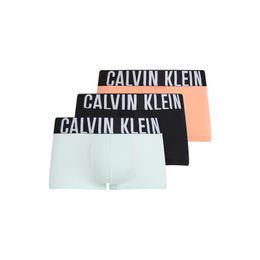 Calvin Klein Underwear Trunk »LOW RISE TRUNK 3PK« Packung, 3er-Pack, 3 Stk. mit Logobund PAPAYA PUNCH, BLACK, MOONLIGHT JADE XL (54) - 3 Stk. 3...