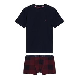 Tommy Hilfiger Underwear Pyjama &raquo;SS TEE/TRUNK GIFT SET BOXED&laquo; Set, 2 tlg. mit Karomuster Desert Sky/Rouge Buffalo Check 164/170 164/170 Geschenkset...