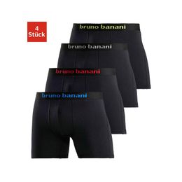 Bruno Banani Boxer »Boxershorts für Herren« Packung, 4 Stk. mit längerem Bein und auffälligen Logobund schwarz L - 4 Stk. 4 Stk. L Bruno Banani...