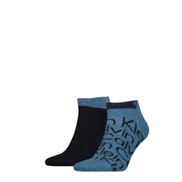 Calvin Klein Jeans Sneakersocken »CK MEN SNEAKER 2P ALL OVER PRINT« 2 Paar, All-Over-Muster, uni, Logoschriftzug, atmungsaktiv mid denim 43-46...