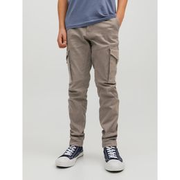 Jack & Jones JACK & JONES JUNIOR Cargohose &raquo;JPSTPAUL JJFLAKE AKM 542&laquo; falcon 122 - N-Gr N-Gr 122 Praktische Cargohose von Jack & Jones Junior