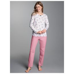 TRIGEMA Damen Schlafanzug &raquo;TRIGEMA Pyjama mit Katzenmotiv&laquo; 1 tlg. L