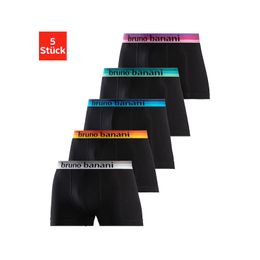 Bruno Banani Boxer &raquo;Boxershorts f&uuml;r Herren&laquo; Packung, 5 Stk. mit Streifen Logo Webbund navy-blau, schwarz-pink, grau-meliert-mint,...