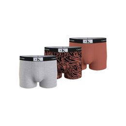 Calvin Klein Underwear Trunk &raquo;TRUNK 3PK&laquo; Packung, 3er-Pack, 3 Stk. mit Logo-Elastikbund GRY HTR, BROKEN WARP STR_ARAG, ARAG S (48) - 3 Stk. 3 Stk....