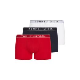 Tommy Hilfiger Underwear Herren Trunk &raquo;3P TRUNK DTM&laquo; Packung, 3er, 3 Stk. mit Logobund rot L (52), 3 Stk.