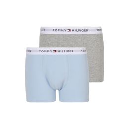 Tommy Hilfiger Underwear Trunk &raquo;2PK TRUNK&laquo; Packung, 2er, 2 Stk. mit Logo-Stretchbund Breezy Blue/Grey Heather 164/170 - 2 Stk. 2 Stk. 164/170...