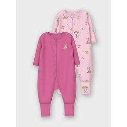 name it Jungen Schlafanzug &raquo;NBFNIGHTSUIT 2P ZIP FF ROSE DEER NOOS&laquo; Packung, 2 tlg. rosa 98
