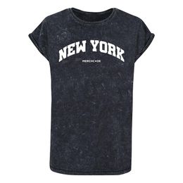 Merchcode T-Shirt &raquo;Damen Ladies New York Wording - Acid Washed T-Shirt&laquo; 1 Stk. black M M Vielseitige T-Shirts f&uuml;r jeden Anlass